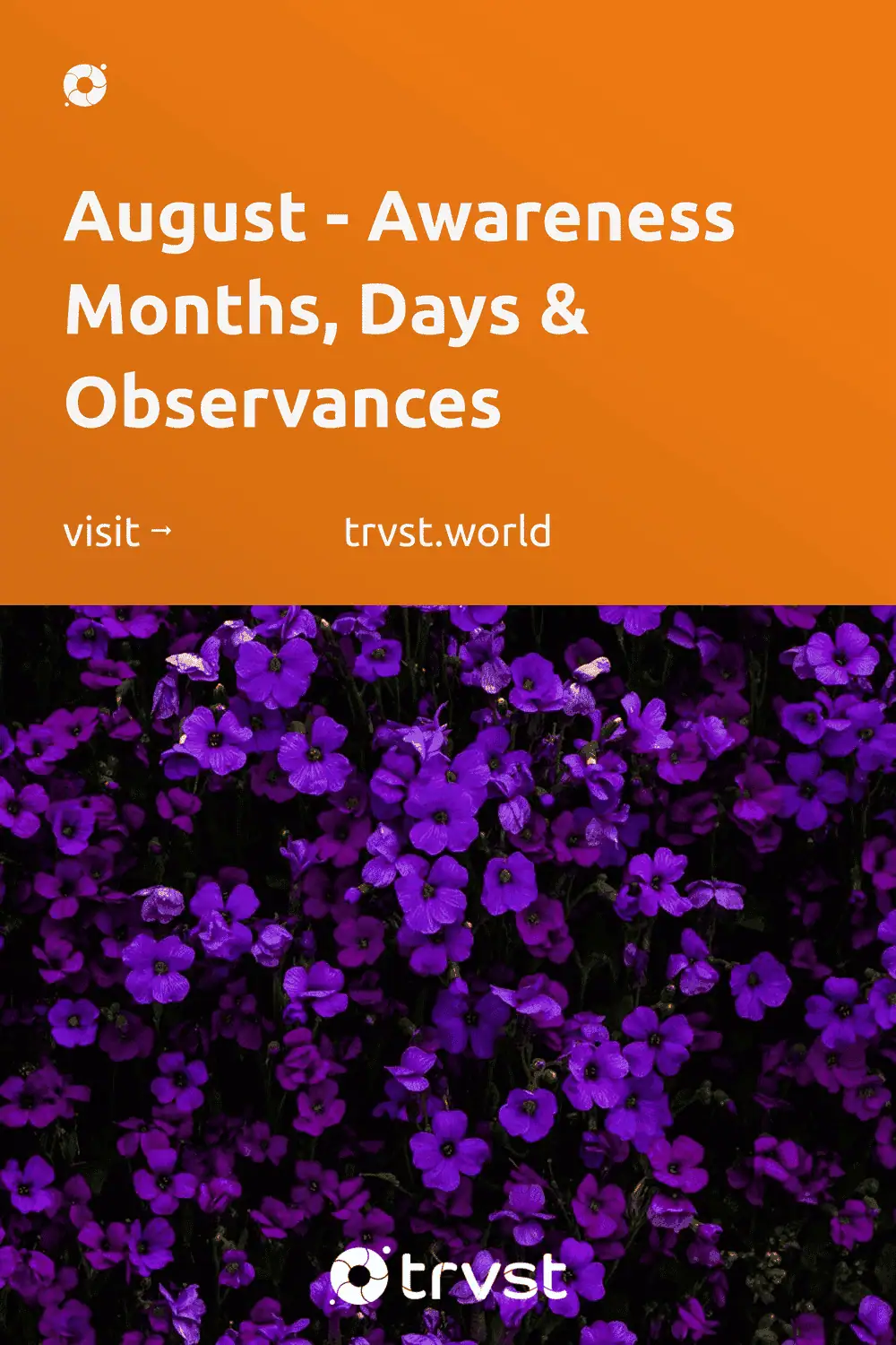 August - Awareness Months, Days & Observances